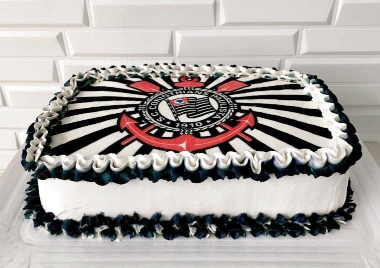 10 Receitas de Bolo do Corinthians de Aniversário Feminino e Masculino, Quadrado ou Redondo ...
